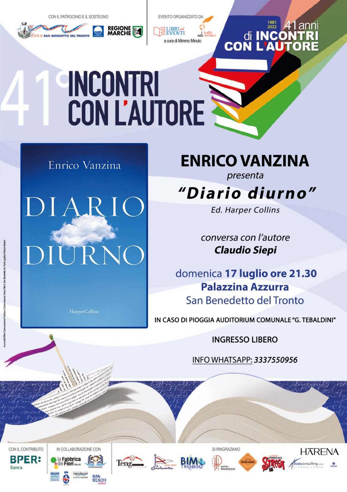 Enrico Vanzina presenta il libro "Diario diurno" | Piceno News 24