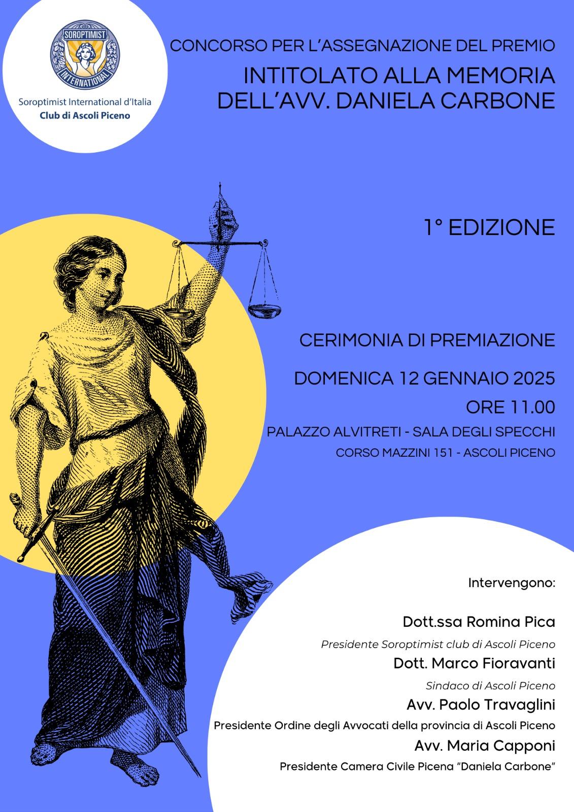 Il Soroptimist di Ascoli ricorda l'avvocato Daniela Carbone | Piceno ...